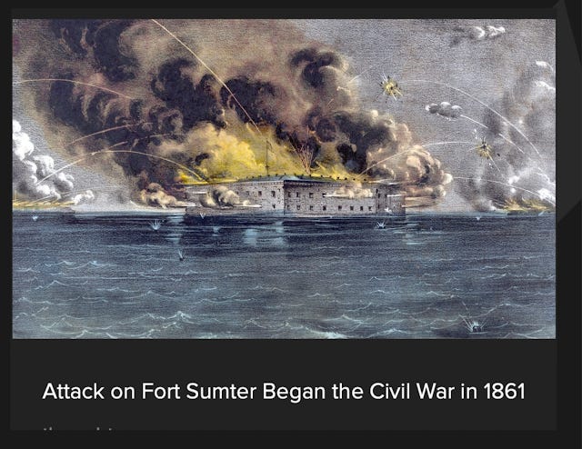 Hal Brown's Substack (fomerly Hal Brown's Blog): Three weeks in and we have Fort Sumter. By Hal ...