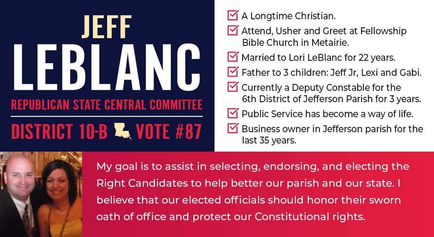 The Louisiana First Standard's official Endorsements list (March 2024)