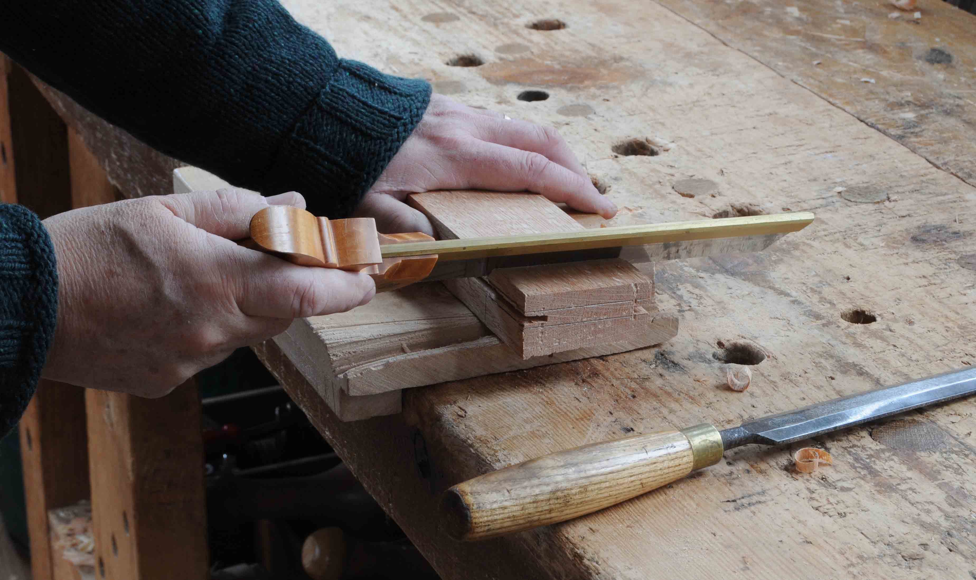 Mitered mortise & tenon joints - by Peter Follansbee