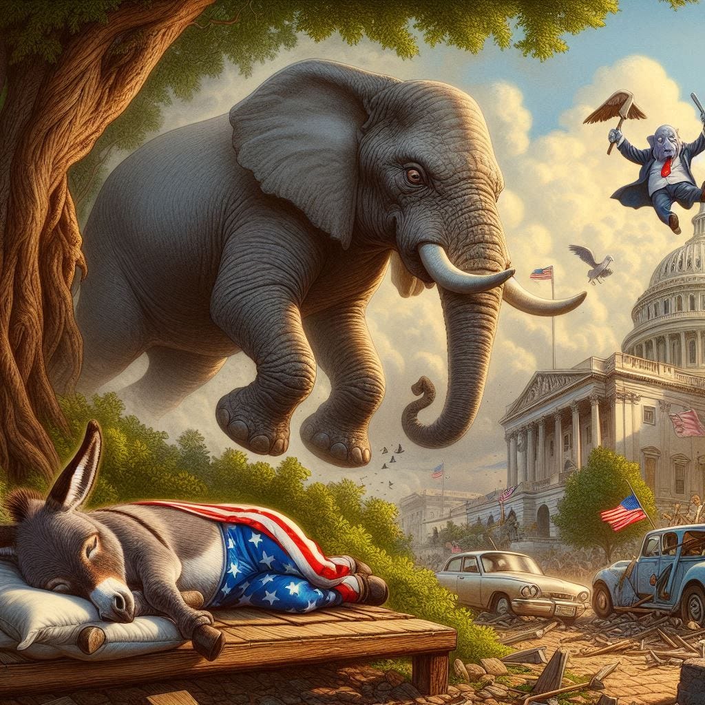 The Republican Elephant Stomping DC - by Greg Conners