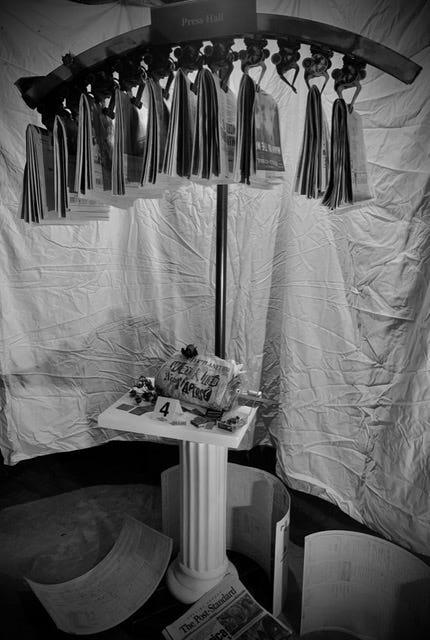 A former newsman's powerful artwork about ghost newspapers