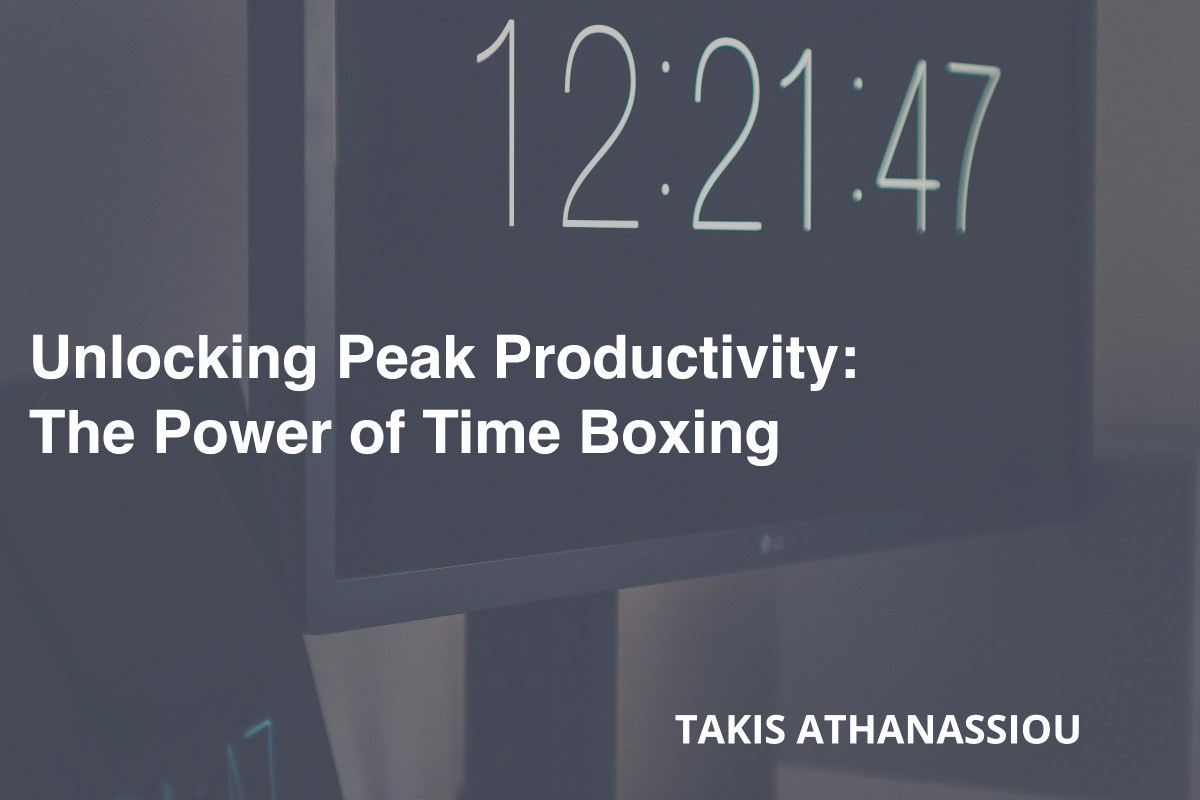 Unlocking Peak Productivity - by Takis Athanassiou Unlocking Peak Productivity - by Takis Athanassiou