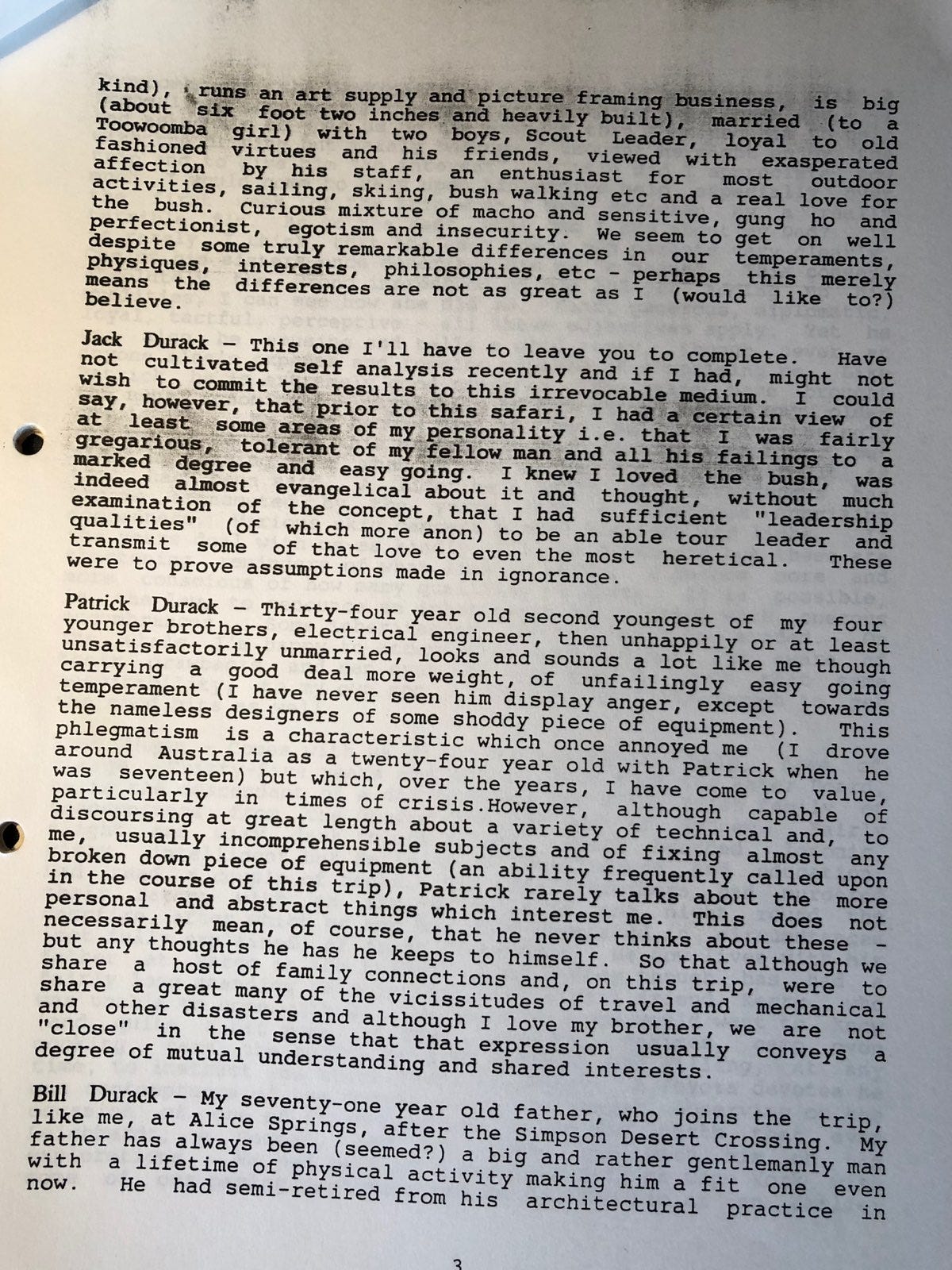 The 1989 Great Safari Expedition Letter - by Patrick Durack