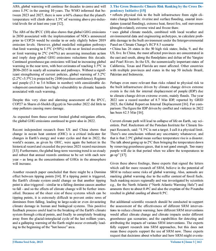 [geo] Questions Triggered by Recent Developments Around Solar Radiation ...