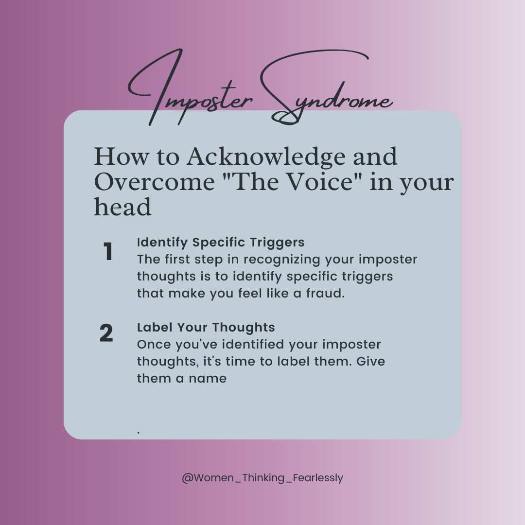 Imposter Syndrome: How to Acknowledge and Overcome "The Voice" in your head