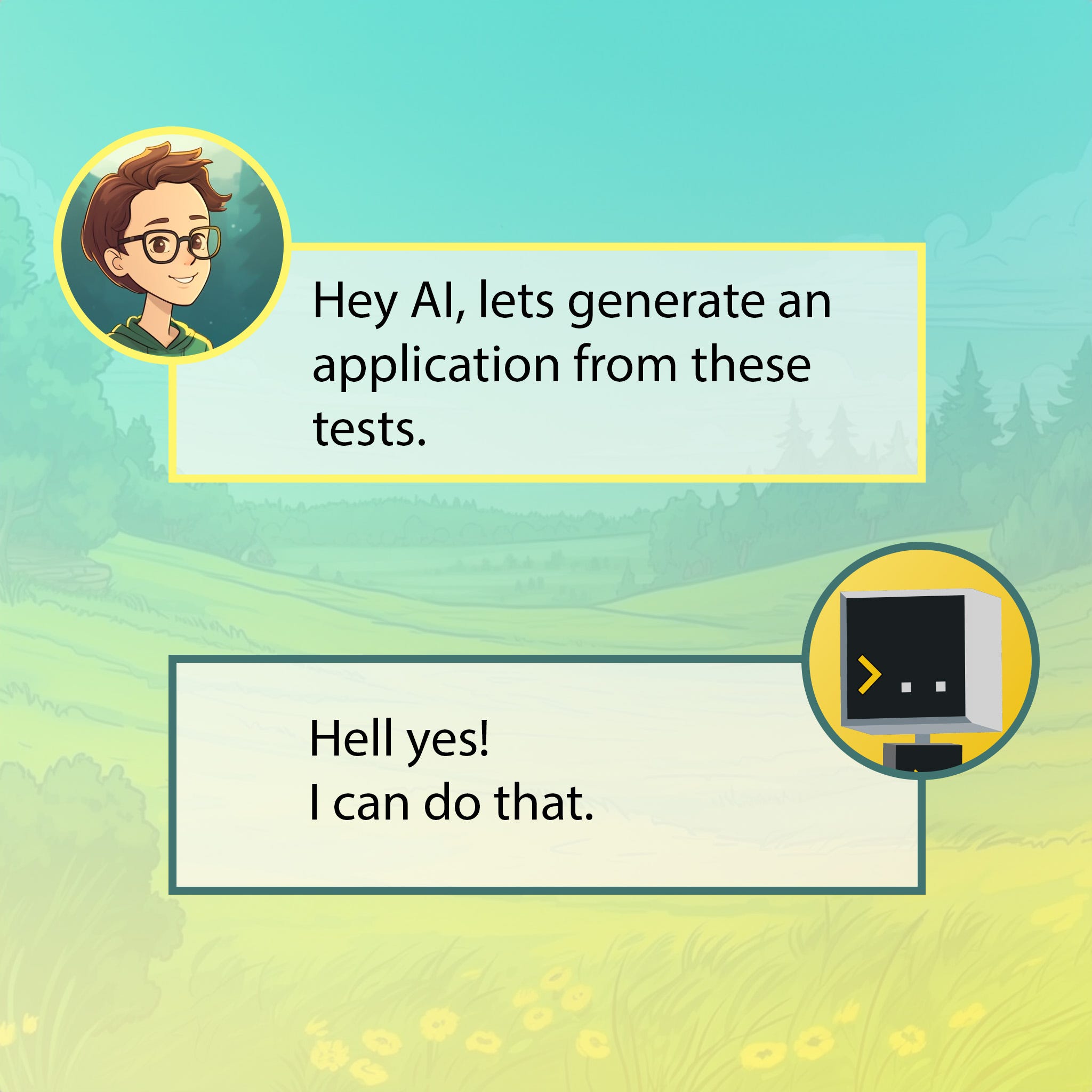 Generating application code from tests with AI - by Mike Generating application code from tests with AI - by Mike