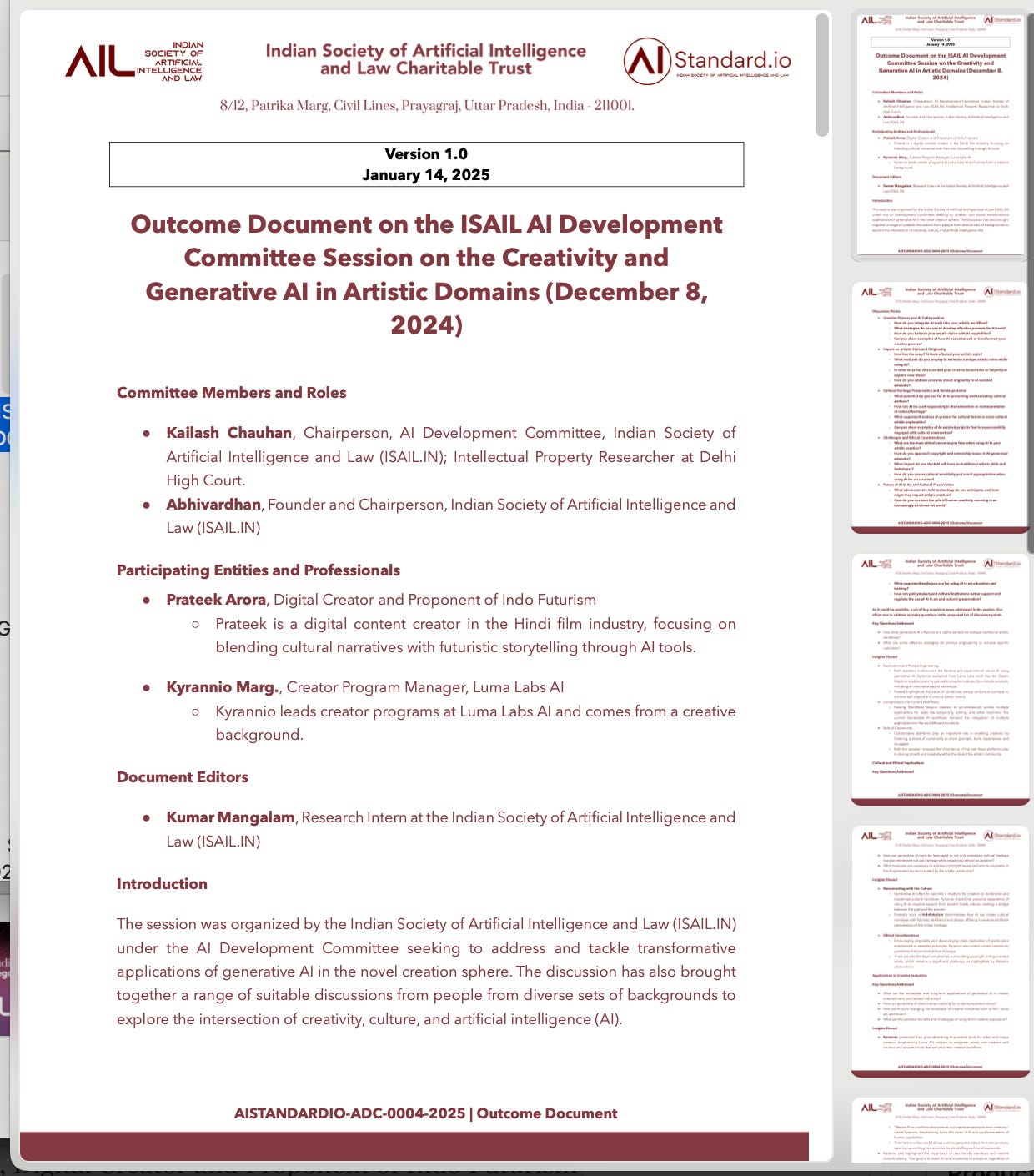 ISAIL Releases Outcome Document: Exploring Creativity and Generative AI ...