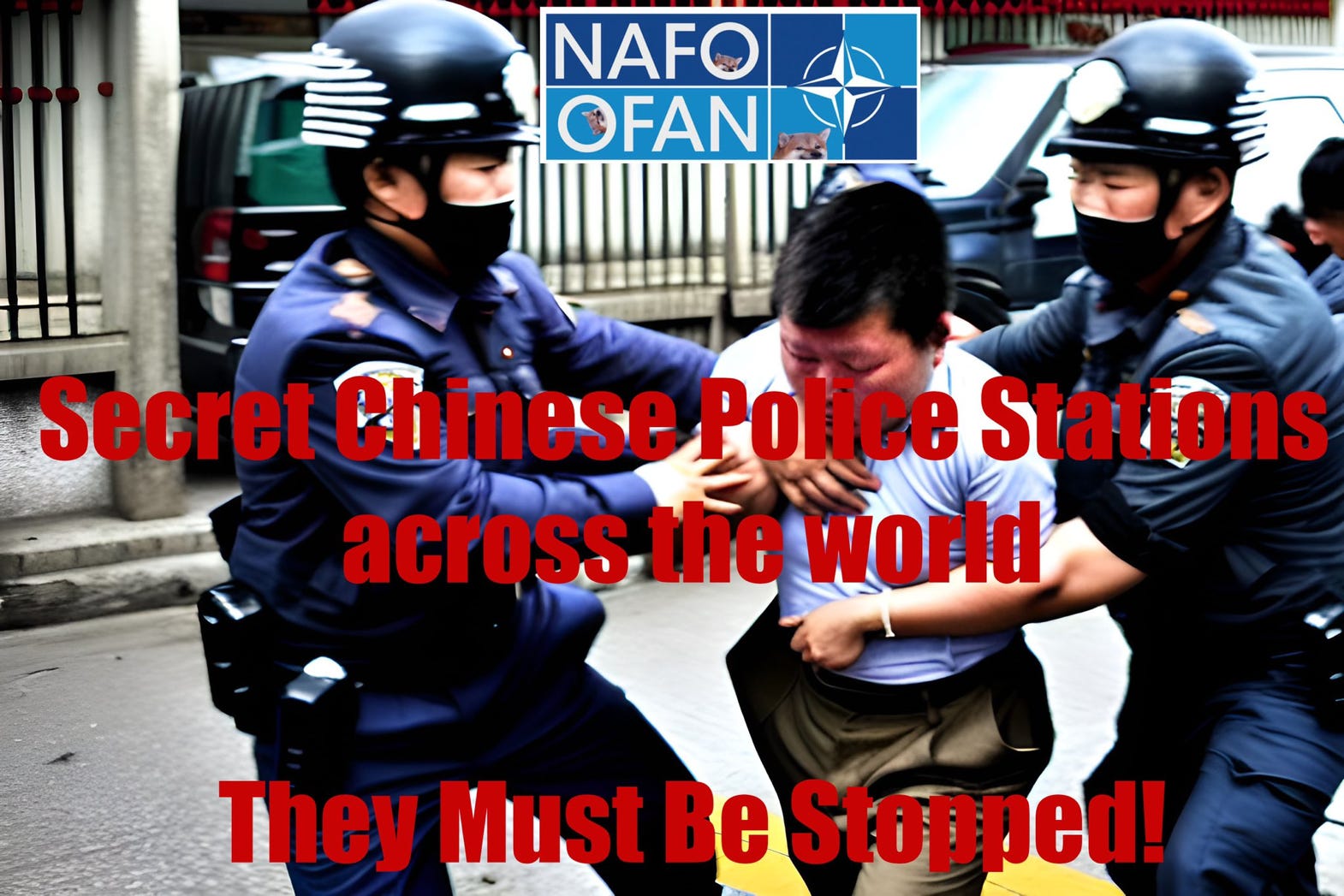 Chinese secret police stations, a plague across nations.