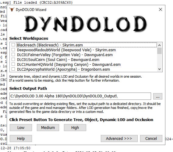 How to Use DynDOLOD, TexGen, and xLODGen to Generate LOD