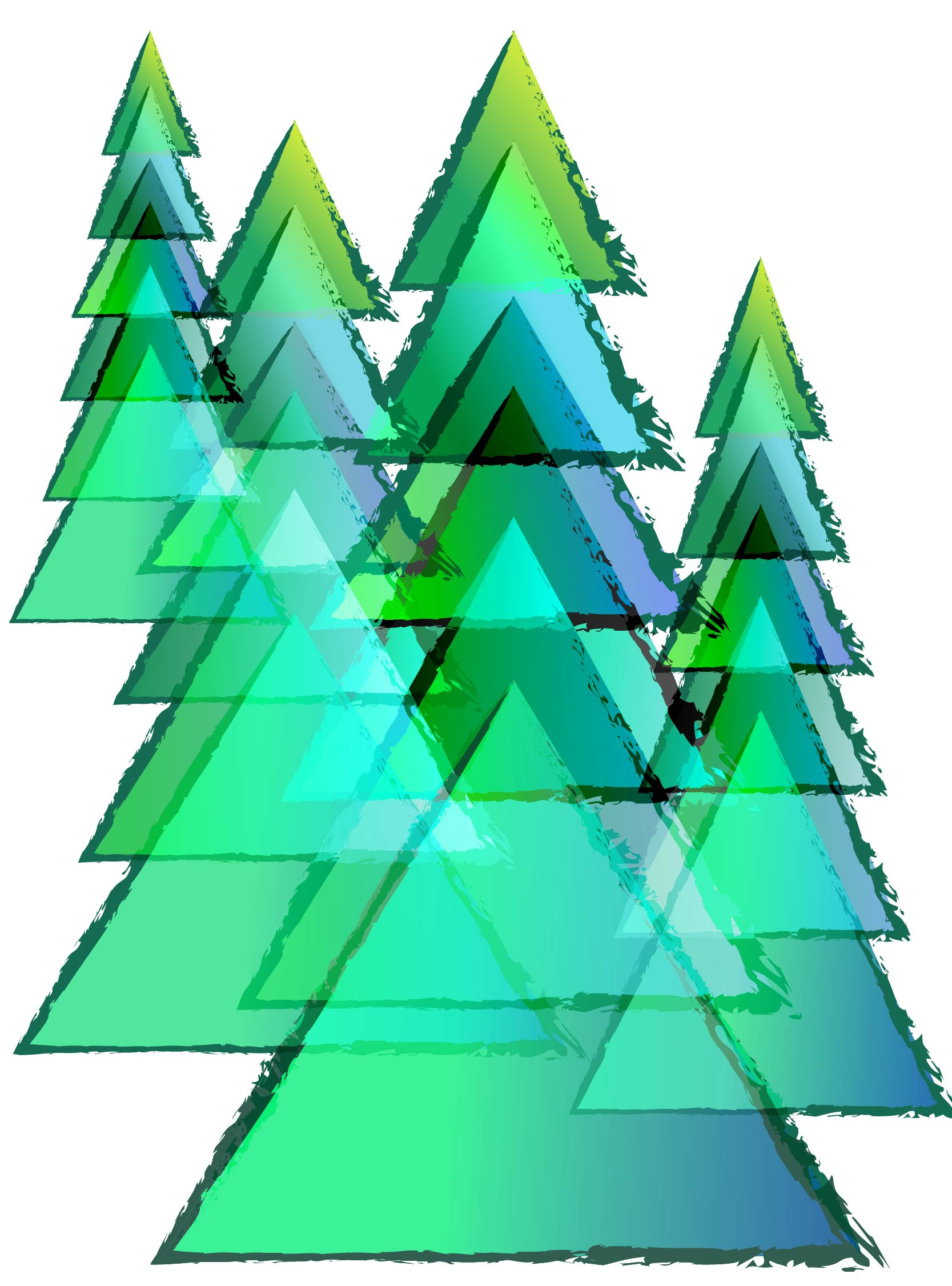 Pine Trees - by Mary JL Rowe - Mary's Dailies