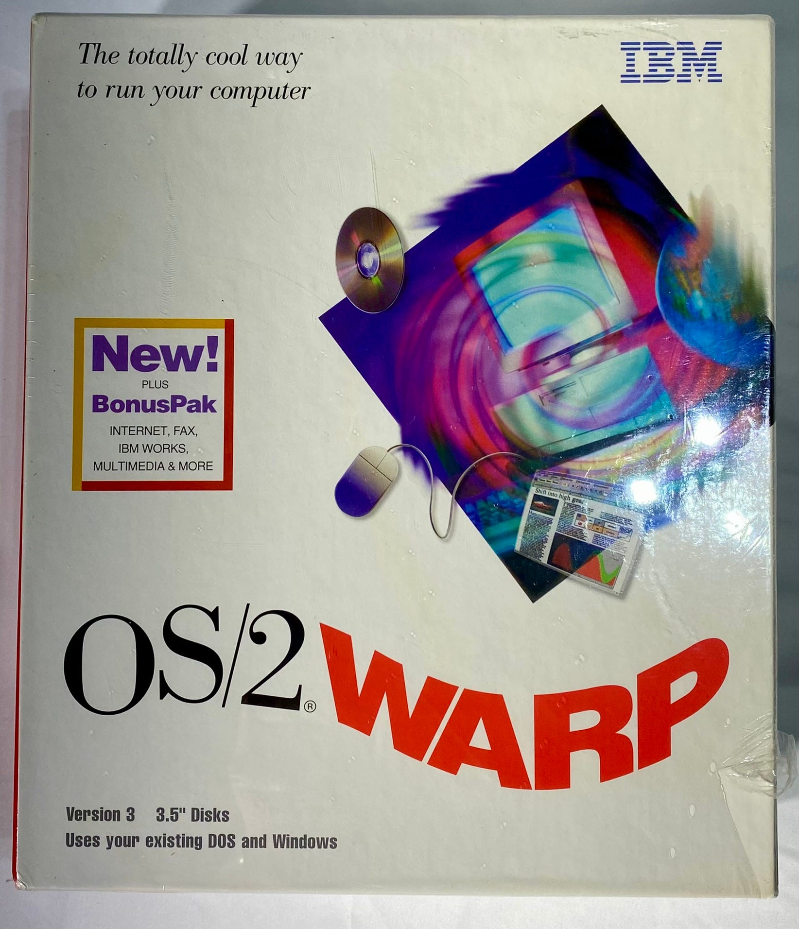 New Old Stock IBM OS/2 Warp 3.0 - by Bradford Morgan White