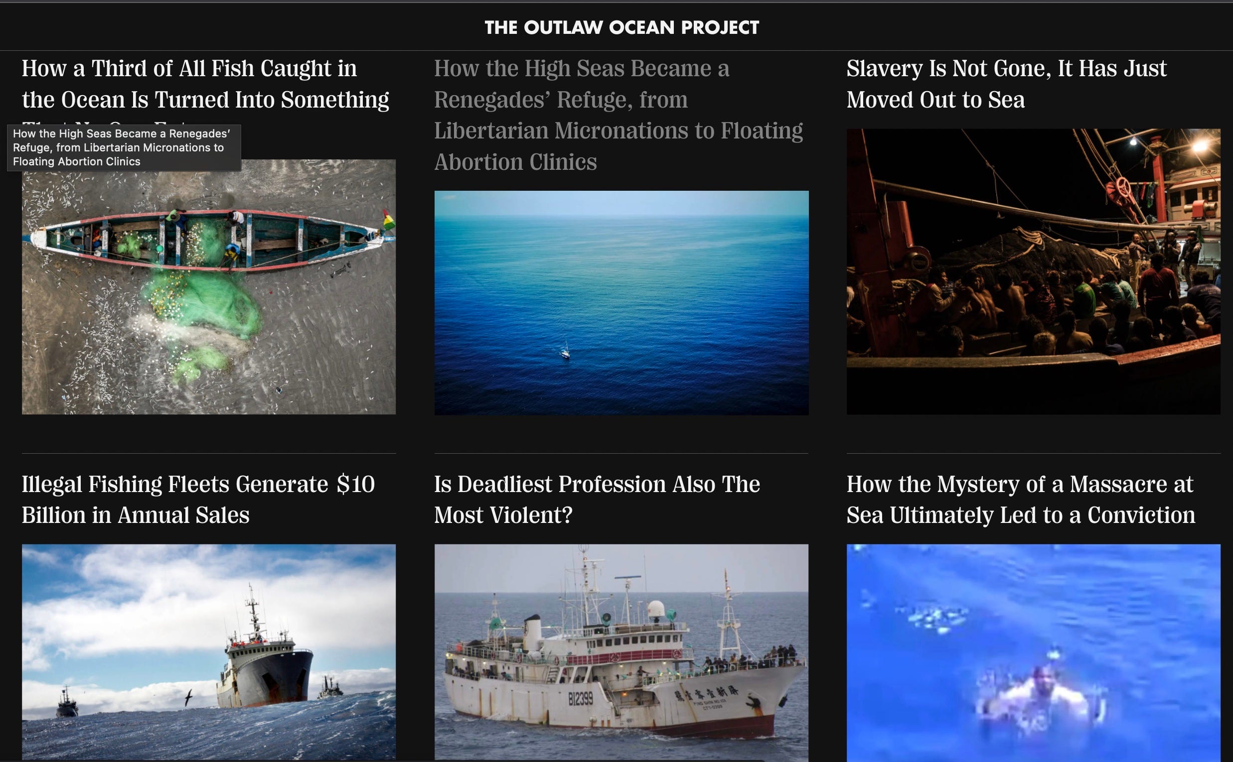 A Journalism Project Reveals Perils on Earth's "Outlaw Ocean"