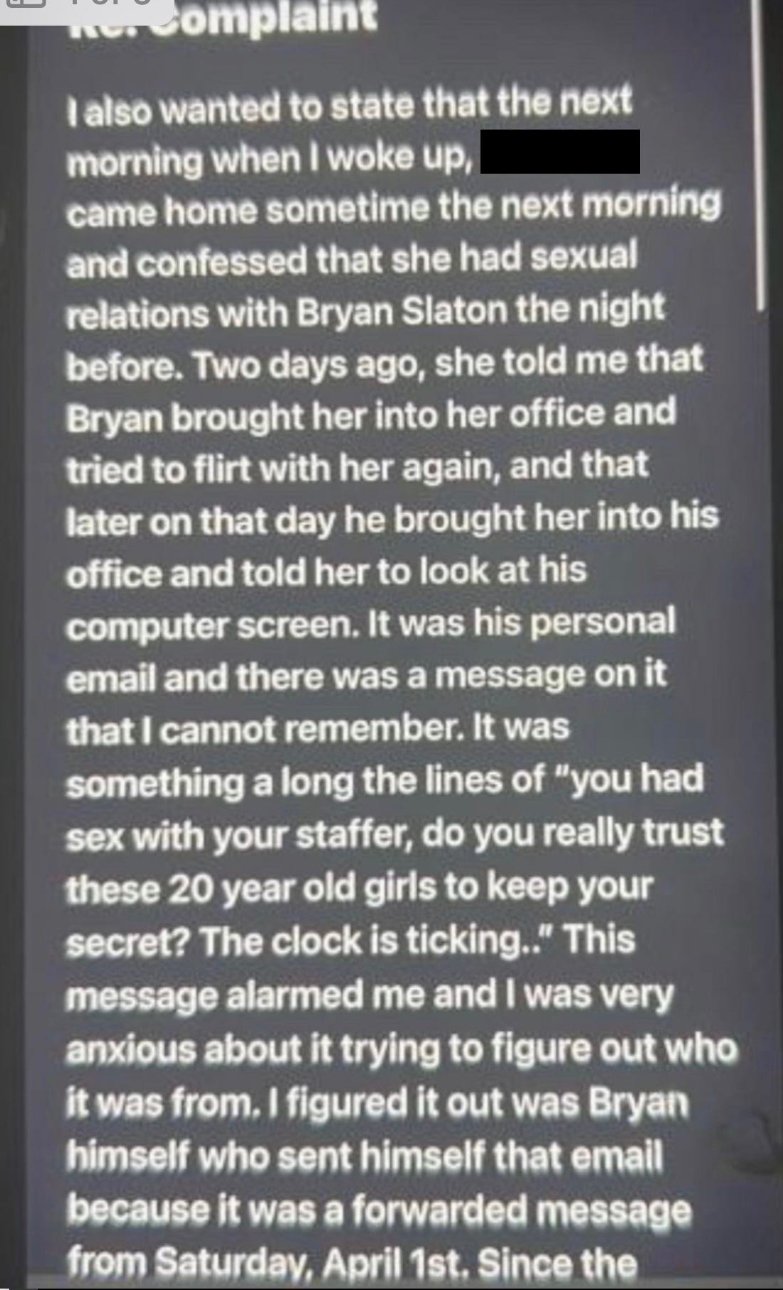 Explosive Leak: Scandalous Ethics Complaint Against Bryan Slaton