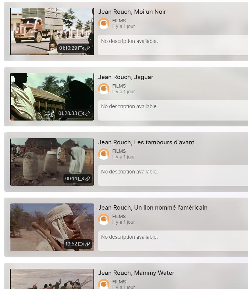 12 chefs-d'œuvre de Jean Rouch - by Séminaire Zagdanski