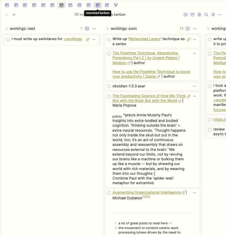 Swimlaned Kanbans in Obsidian - by Stowe Boyd - Workings