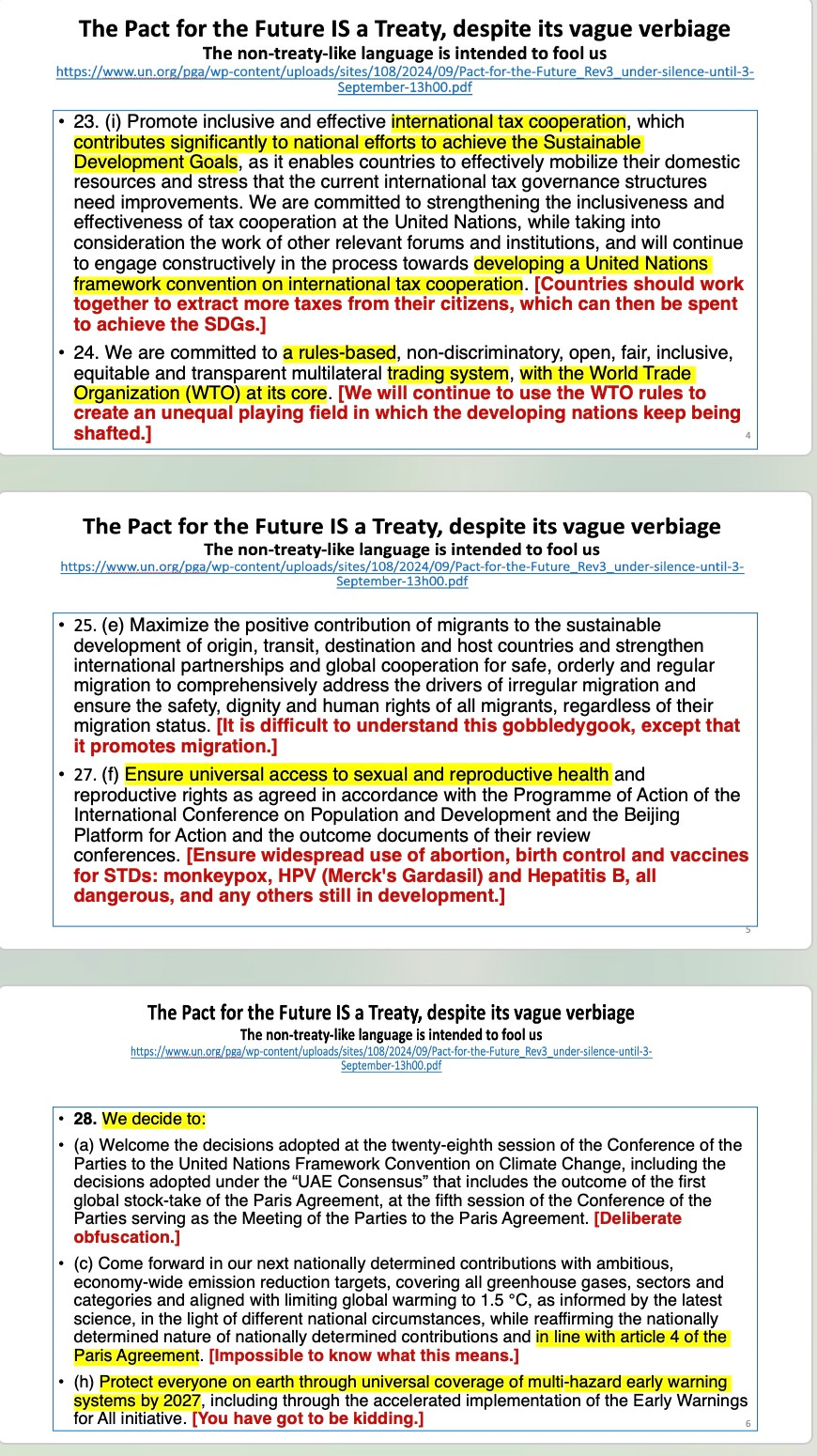 37 statements from the Pact for the Future with my deconstruction, in ...