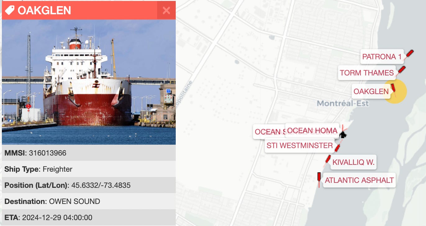 Storied Bulk Carrier MV Oakglen to Visit Owen Sound