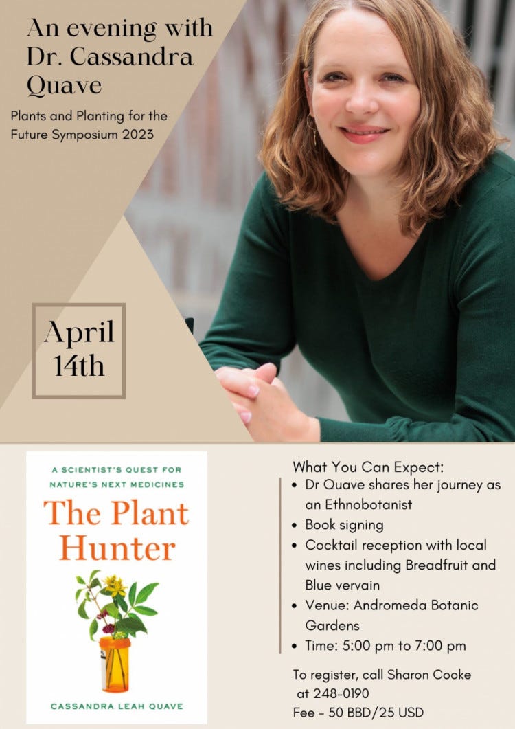 Save the date! - by Cassandra Quave - Nature's Pharmacy