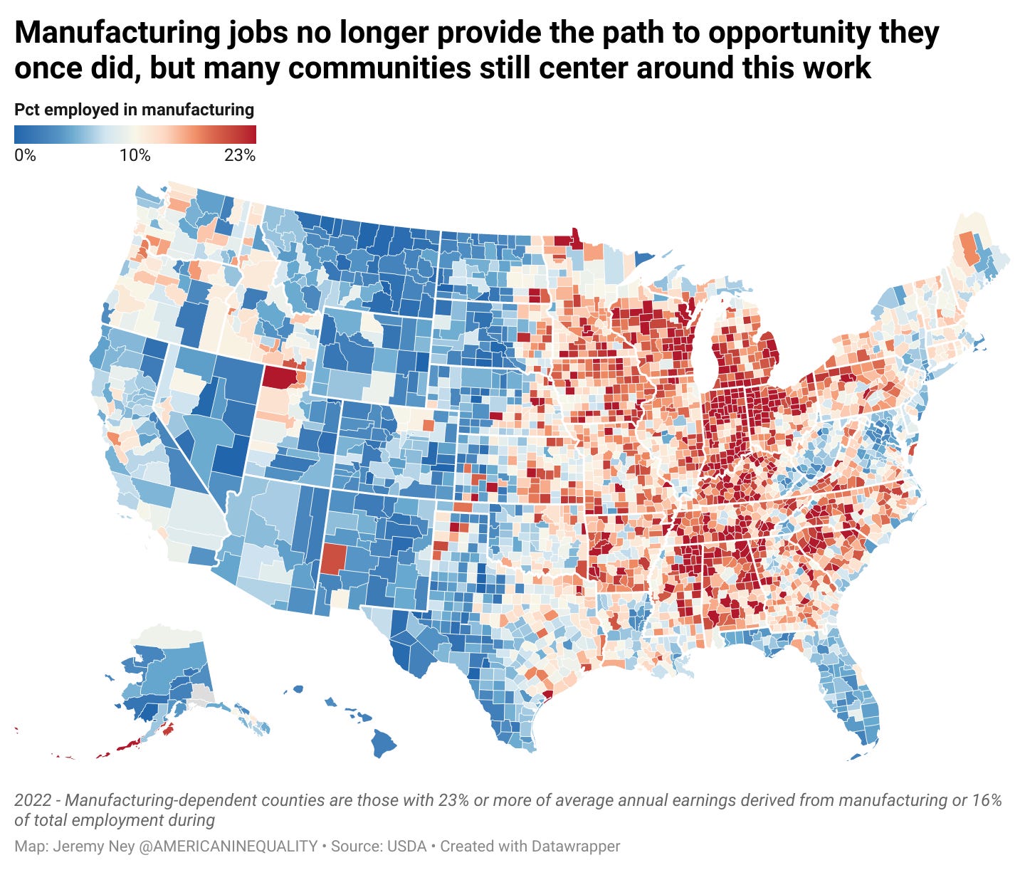 Manufacturing is no longer the path to opportunity it once was