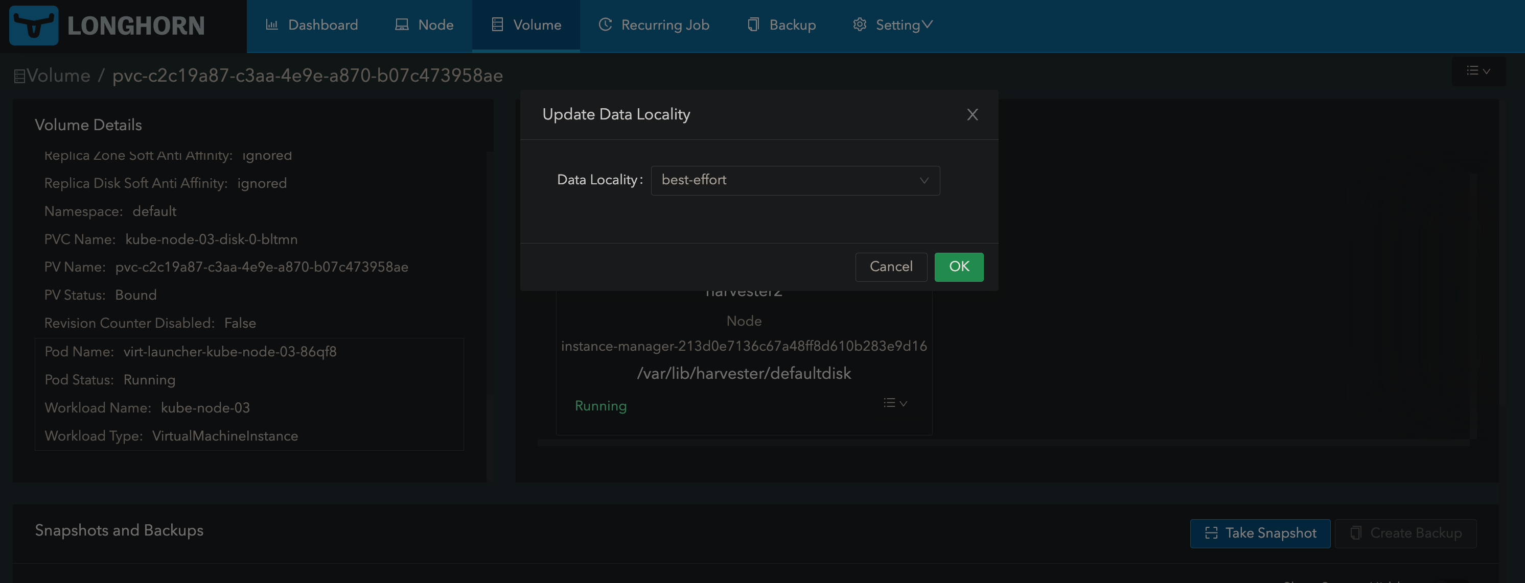 How to Move a Longhorn Volume from One Node to Another