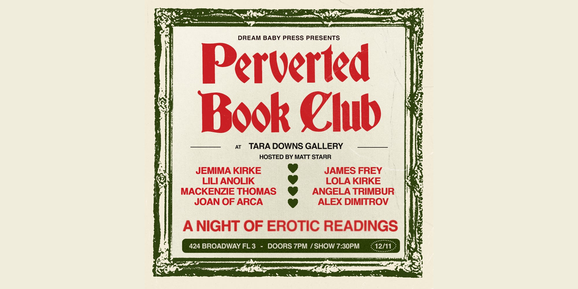 THE PERVERTED BOOK CLUB IS BACK! (December 11th)