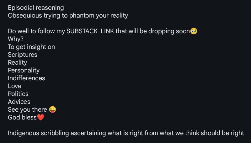 WHY THIS? - SOM’s Substack
