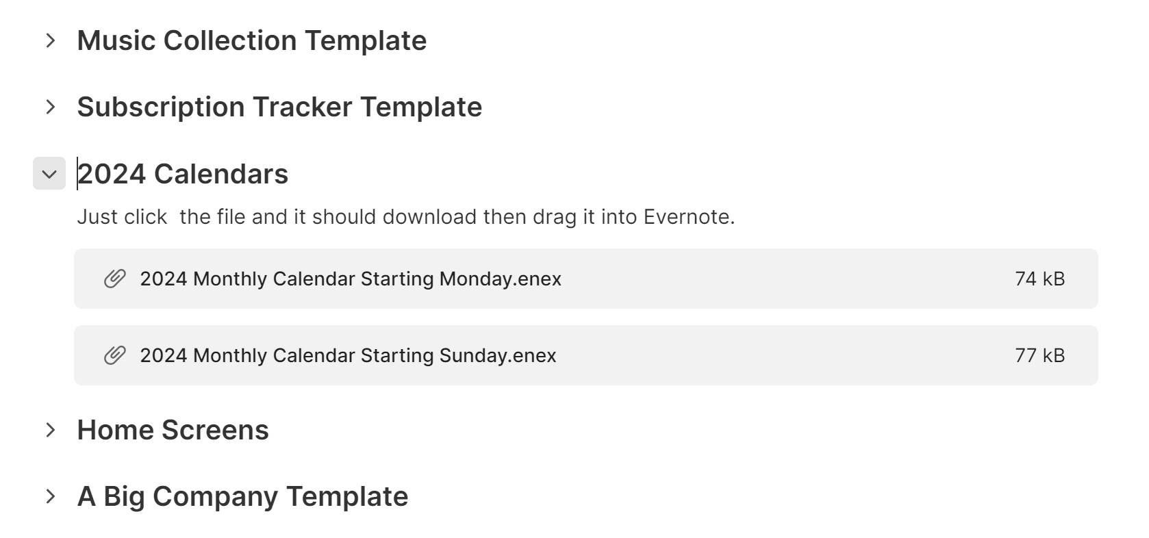 New Collapsible Headers & Is Evernote Getting a File Manager?