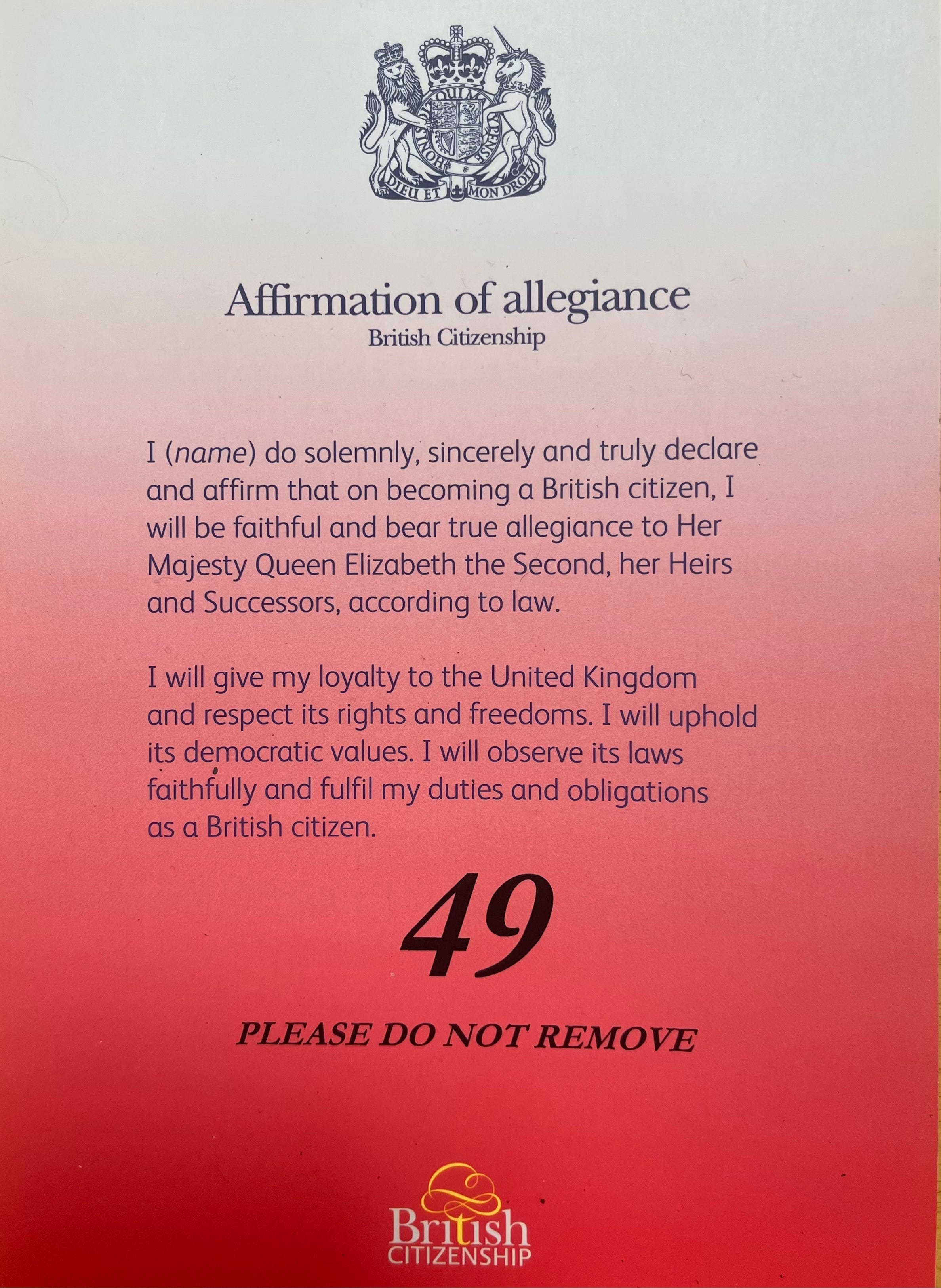 The foreign-born sworn Royalists - by Barbara Serra