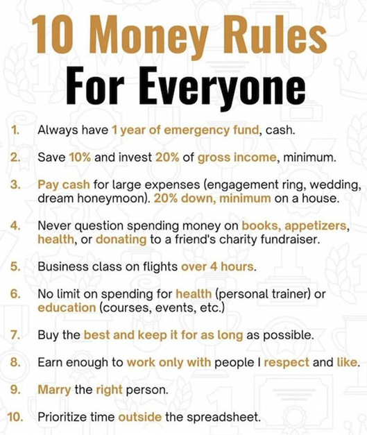 10 reglas de dinero | Finix Boutique