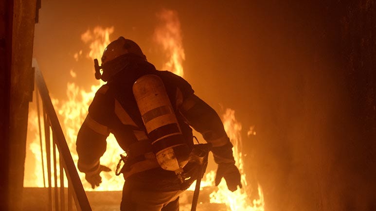 Flame Retardant Linked to Brain Tumors in Firefighters
