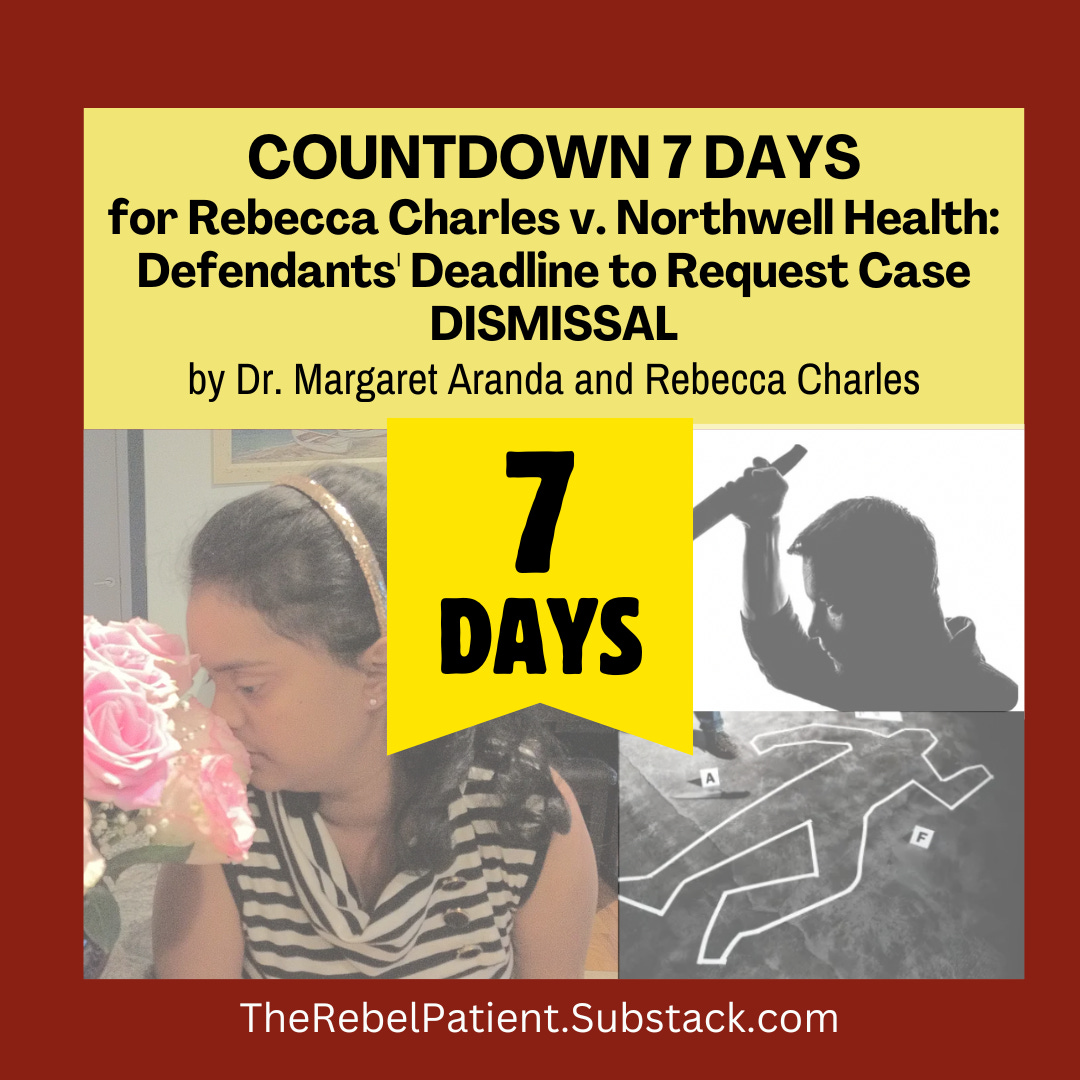 COUNTDOWN 7 DAYS Until Possible Defendant Request for Case Dismissal: Rebecca Charles Awaits ...