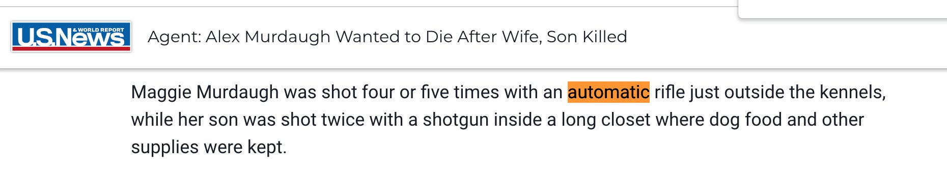 Alex Murdaugh shot wife with AR-style semi-automatic rifle