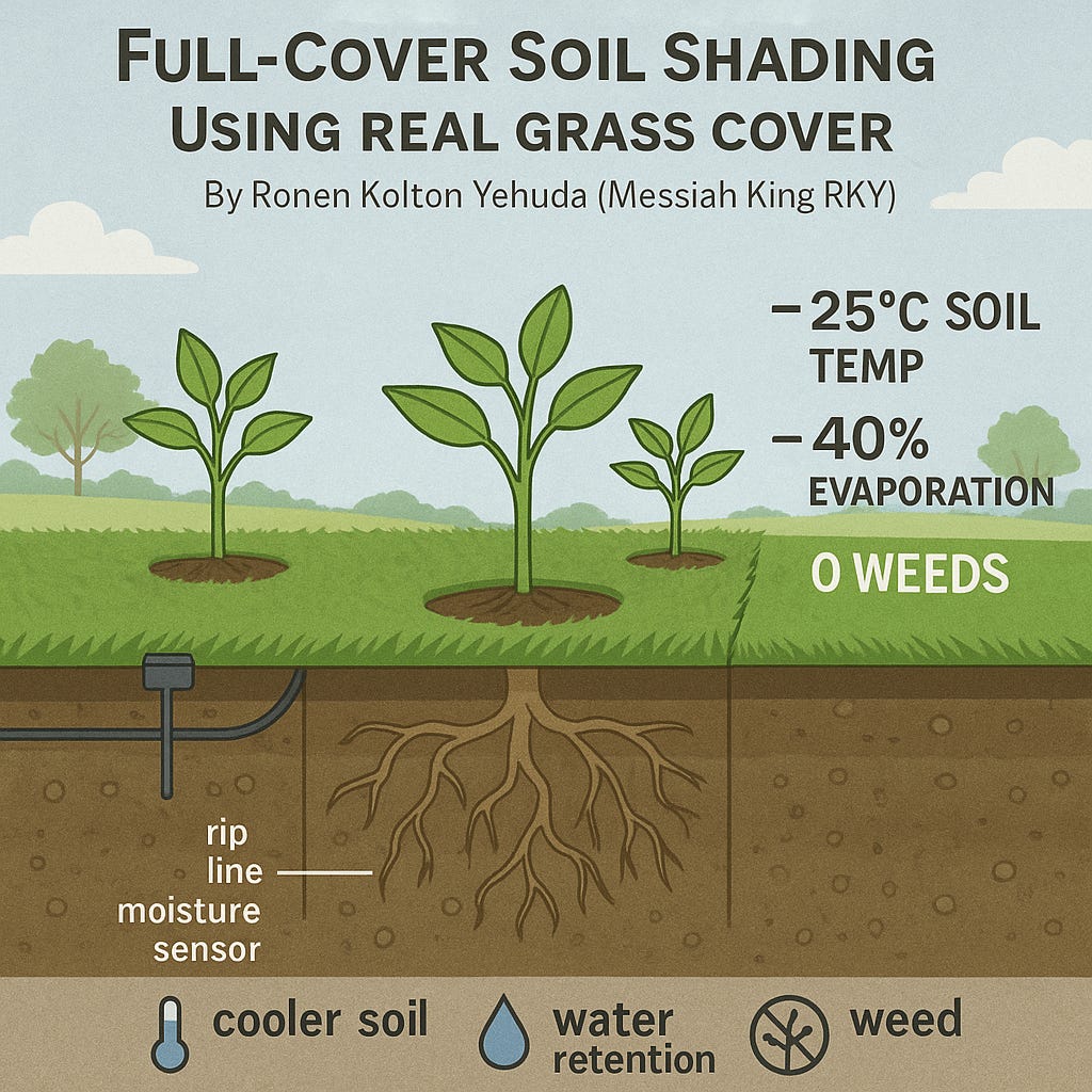 🌾 Full-Cover Soil Shading Using Real Grass Cover