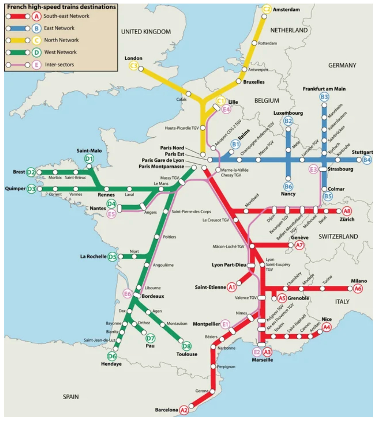 America has better geography for fast trains than France