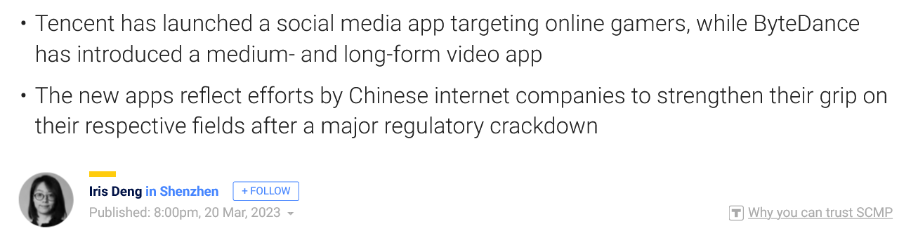 Tencent, ByteDance roll out new apps as China’s Big Tech firms return to quest for growth