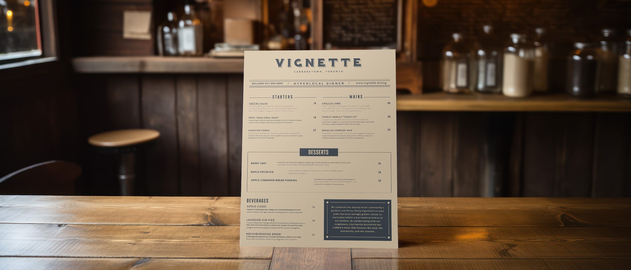 Hyperlocal Dining at Vignette - by Dré Labre