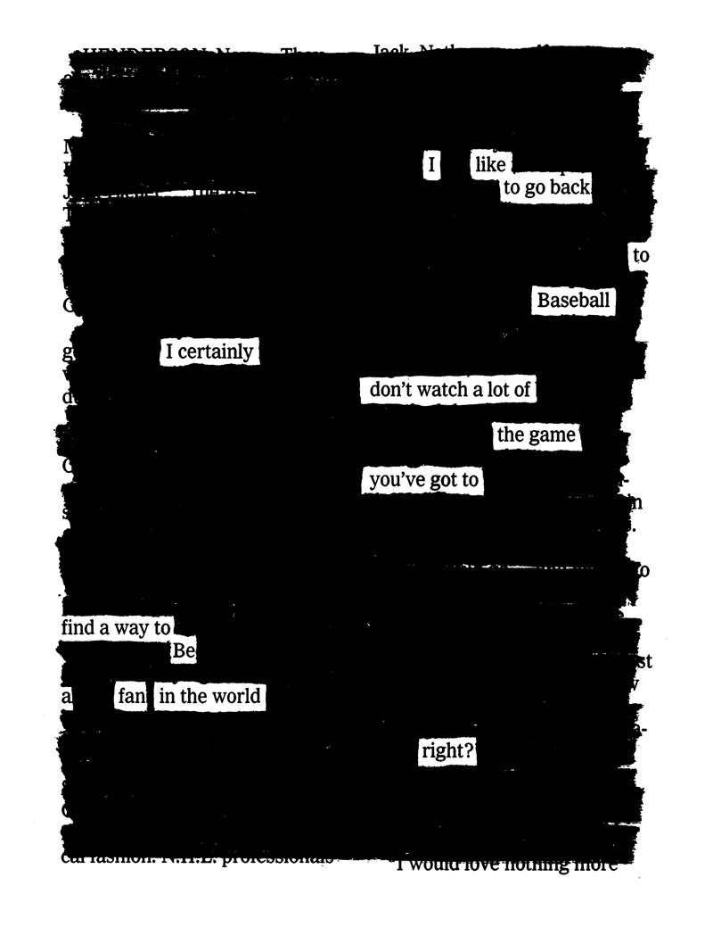 3 poems from the sports section - Austin Kleon