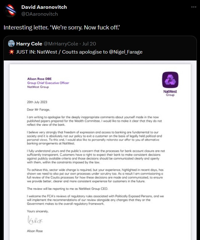 Deny, Attack, Accuse - How to Distract the Public From the Debanking Story