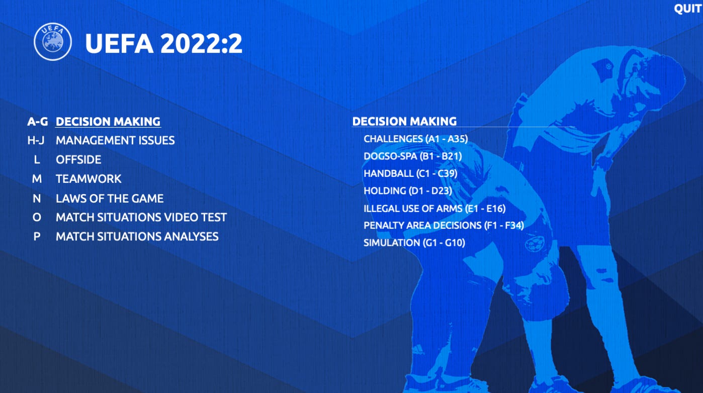 UEFA Refereeing Assistance Program (RAP) videos that have accelerated ...