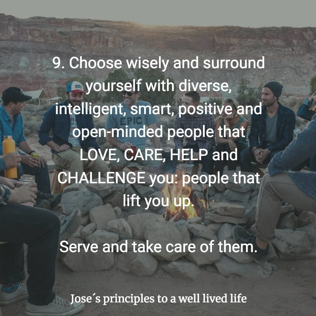 10+ principles to a well lived life