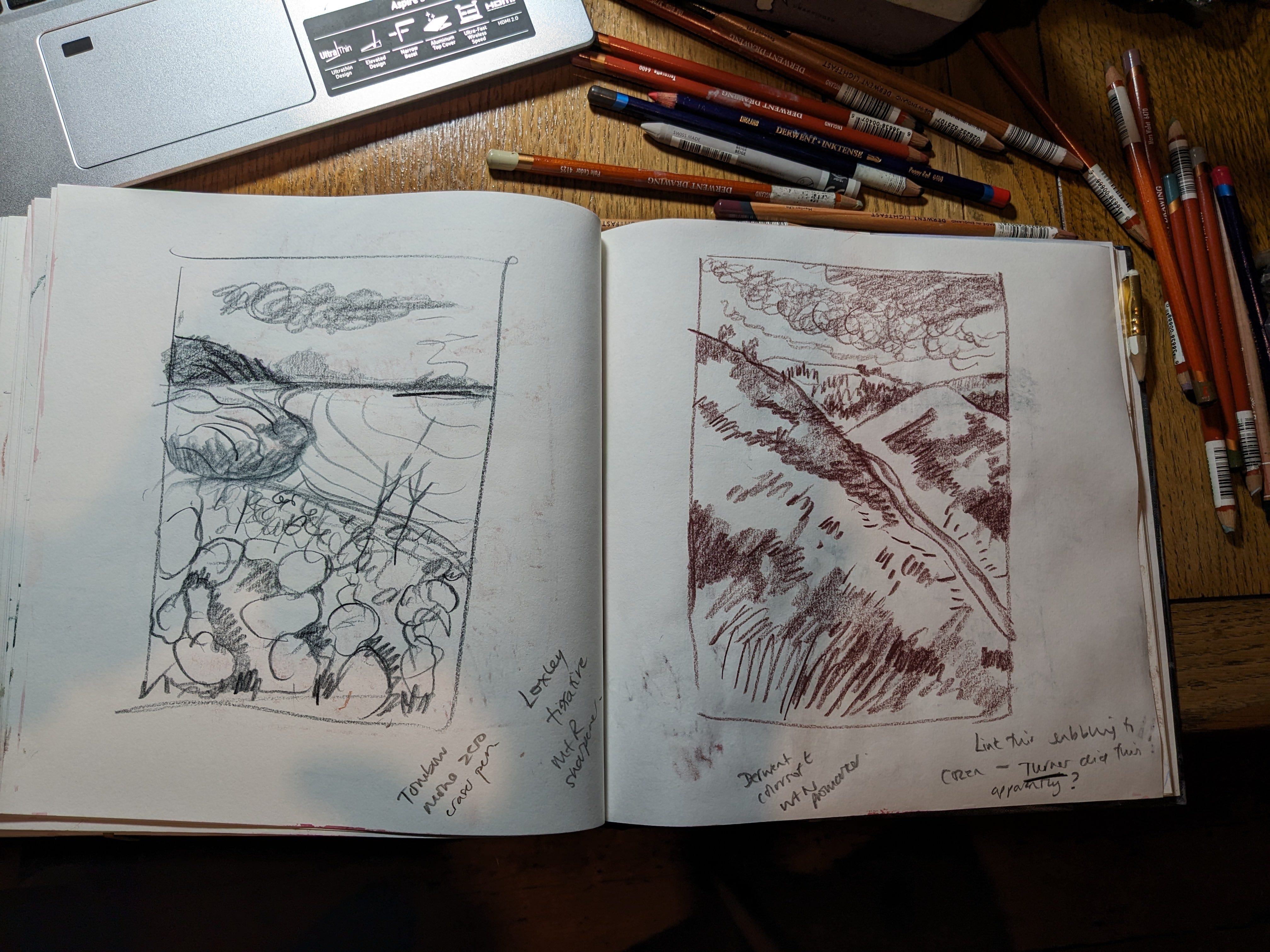 Making your mark - by Deborah Vass - still sketching