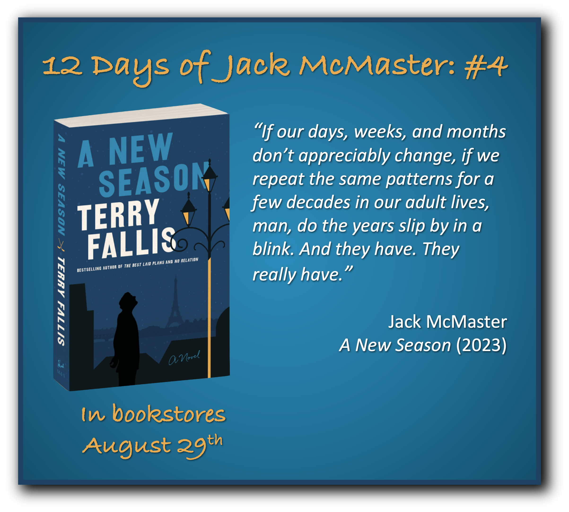 A New Season in bookstores August 29th