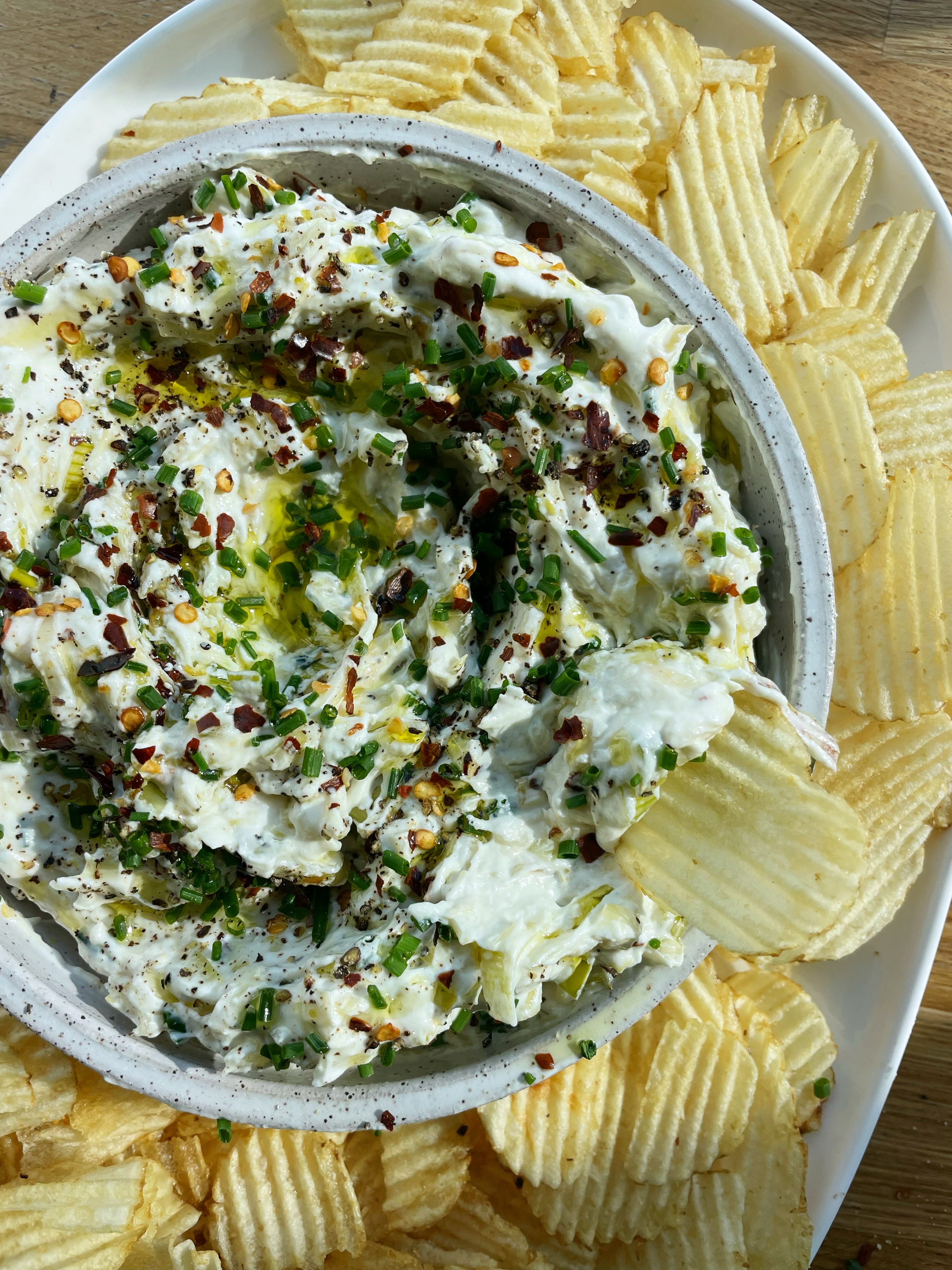 this shit rocks no. 83: caramelized leek & labne dip!