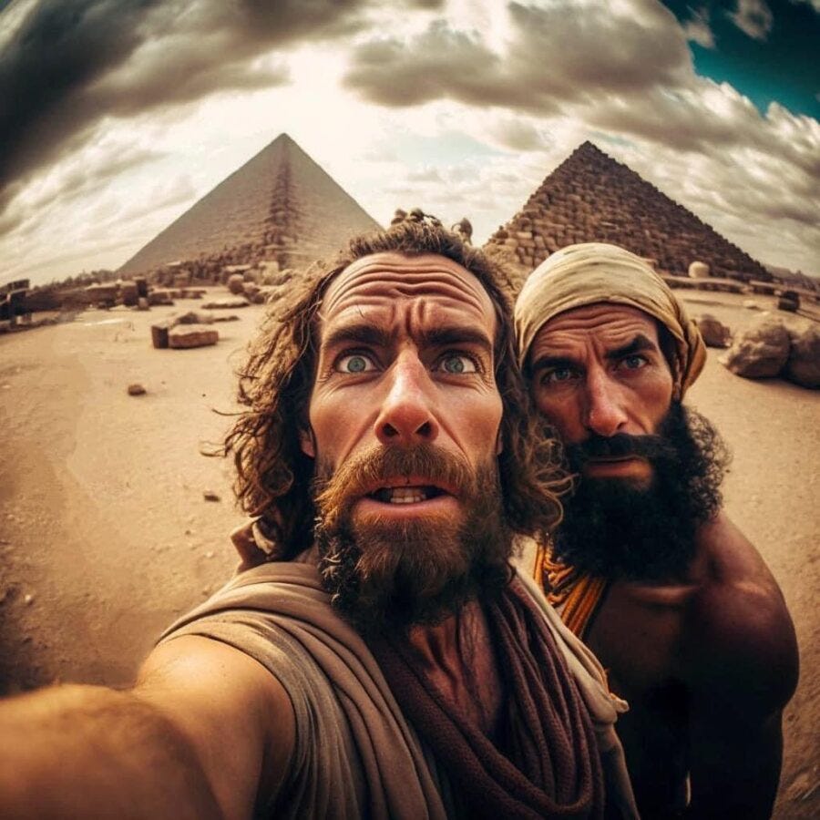 Collection of Memes We Like. The Story of Exodus … in A.I. Selfies