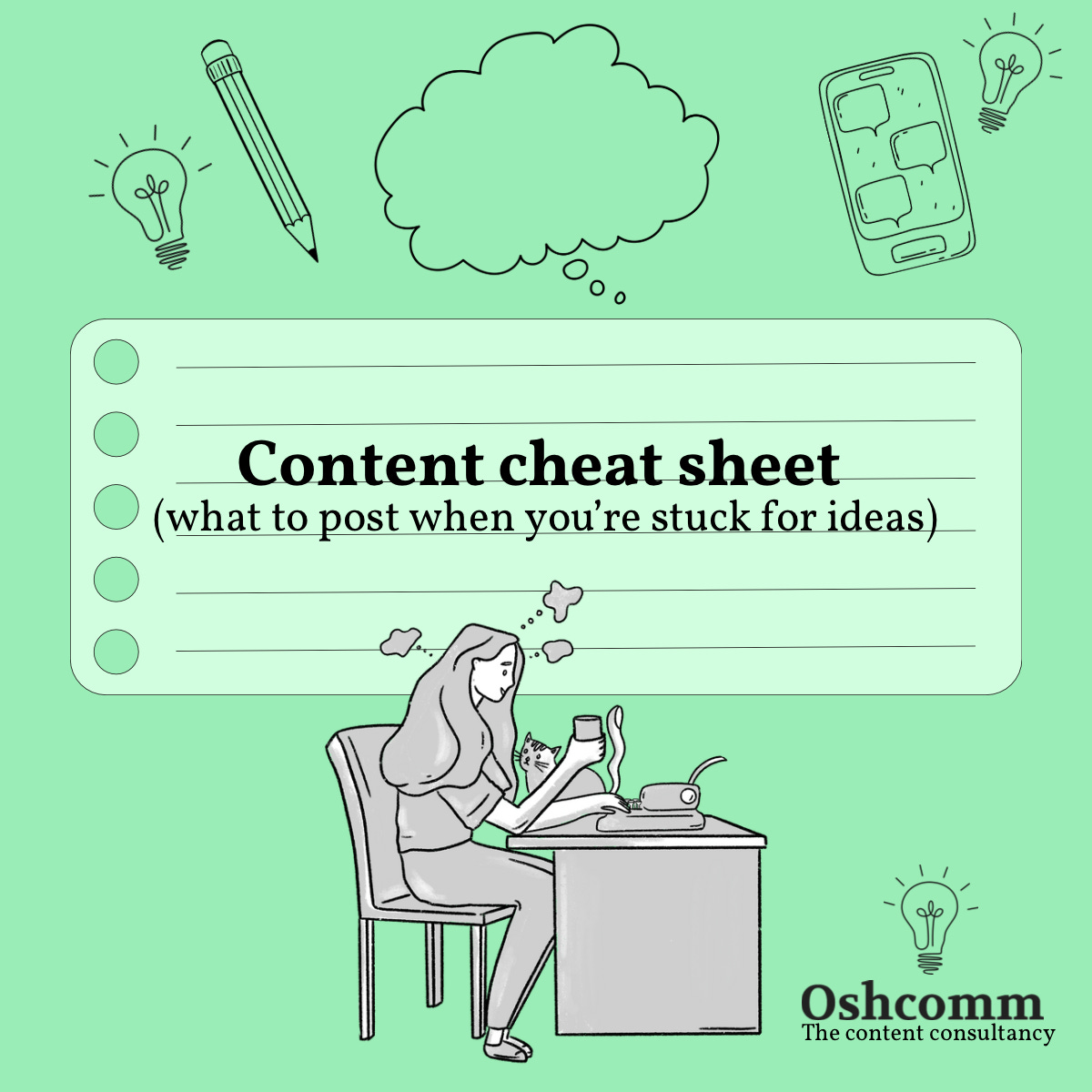Content cheat sheet - by Oschomm - Oshcomm bulletin