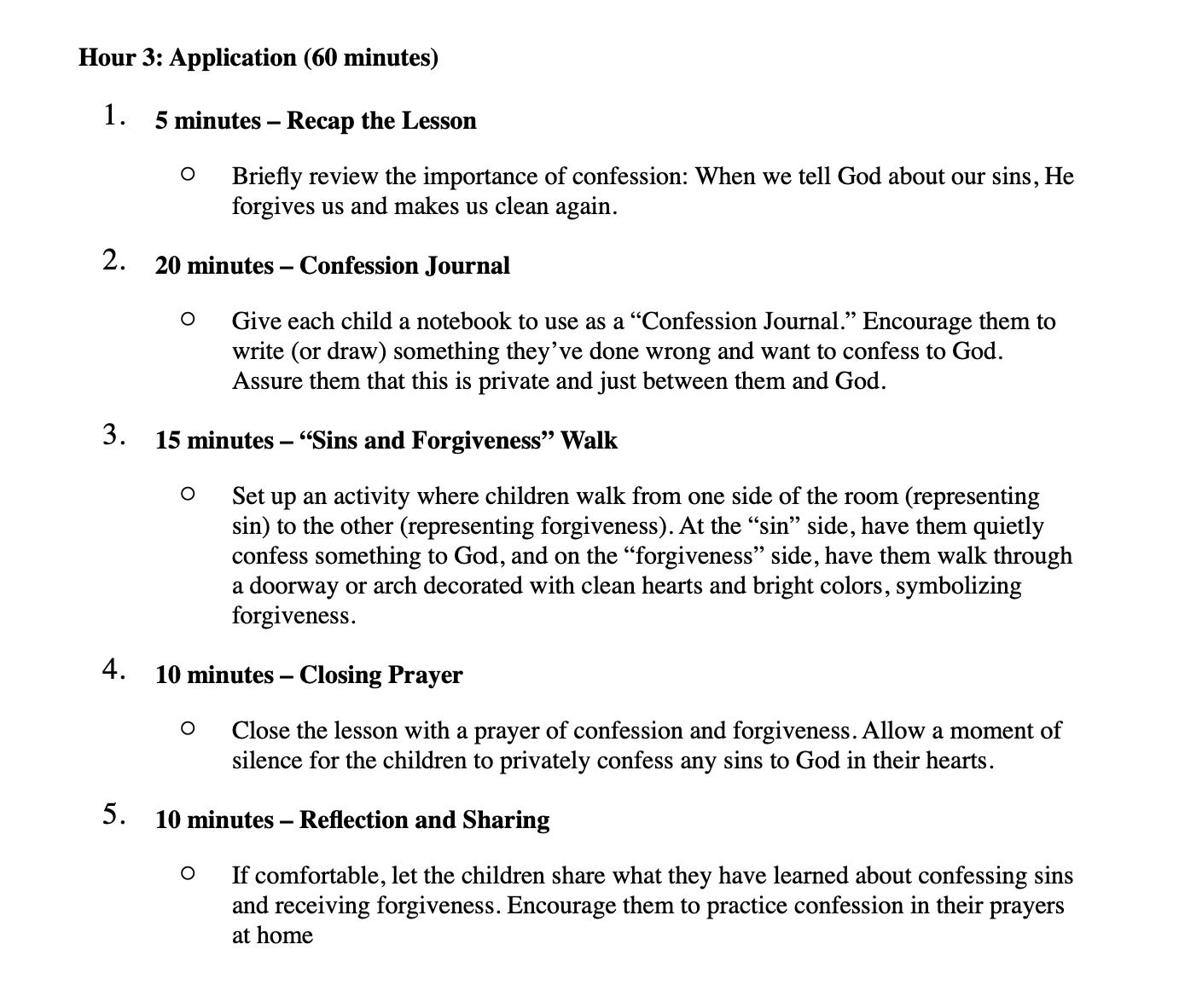 LESSON FOUR CONFESSION AS PART OF REPENTANCE