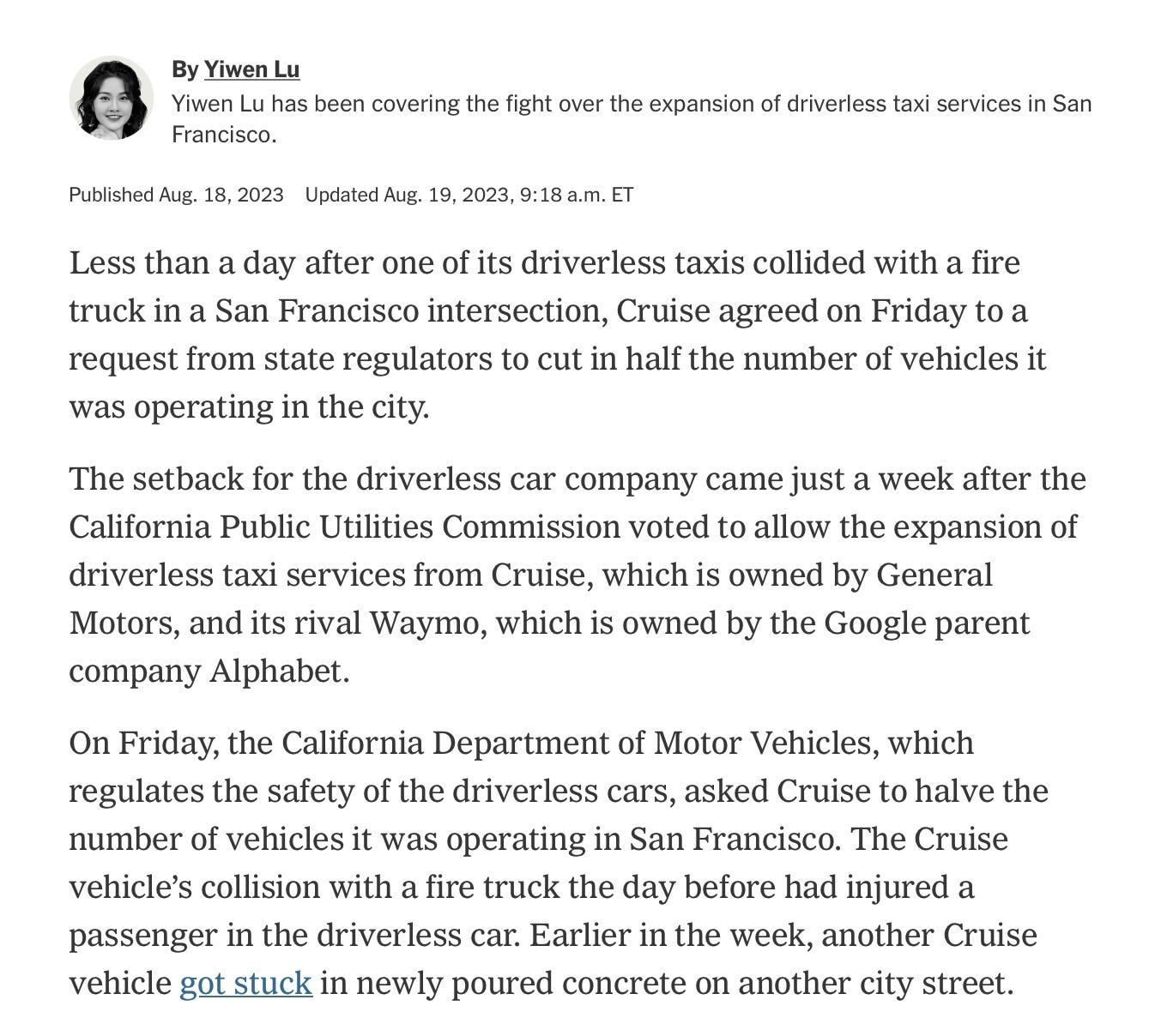 Face it, self-driving cars still haven’t earned their stripes