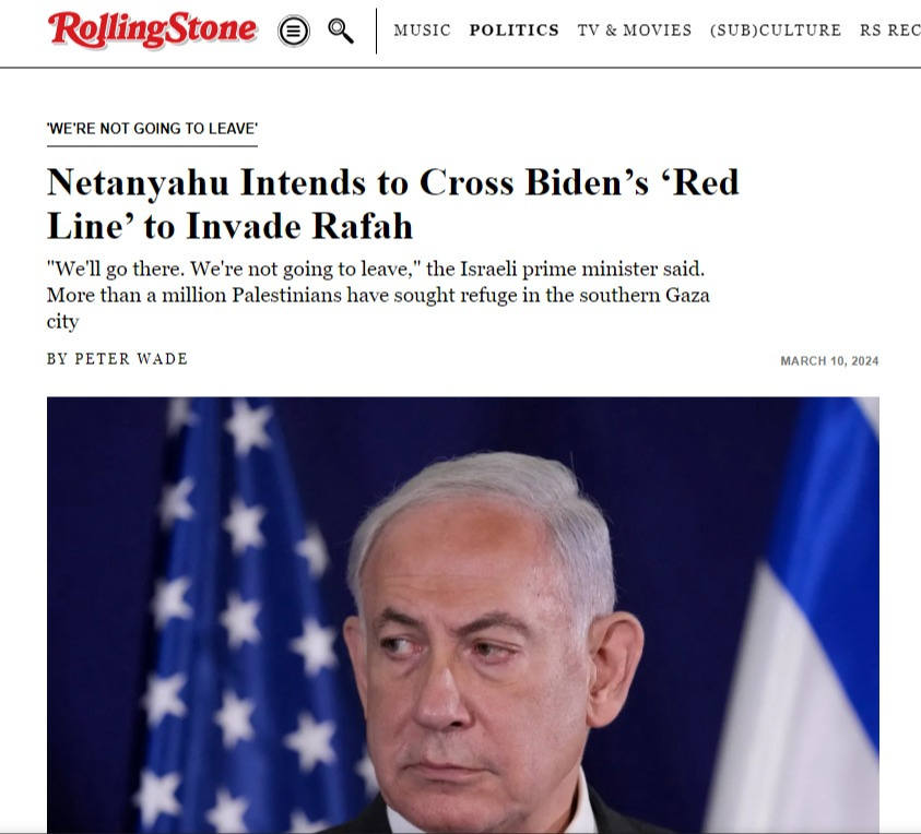 Netanyahu Intends to Cross Biden’s ‘Red Line’ to Invade Rafah