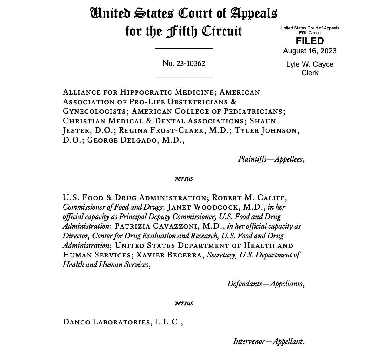 Fifth Circuit rules in abortion drug appeal