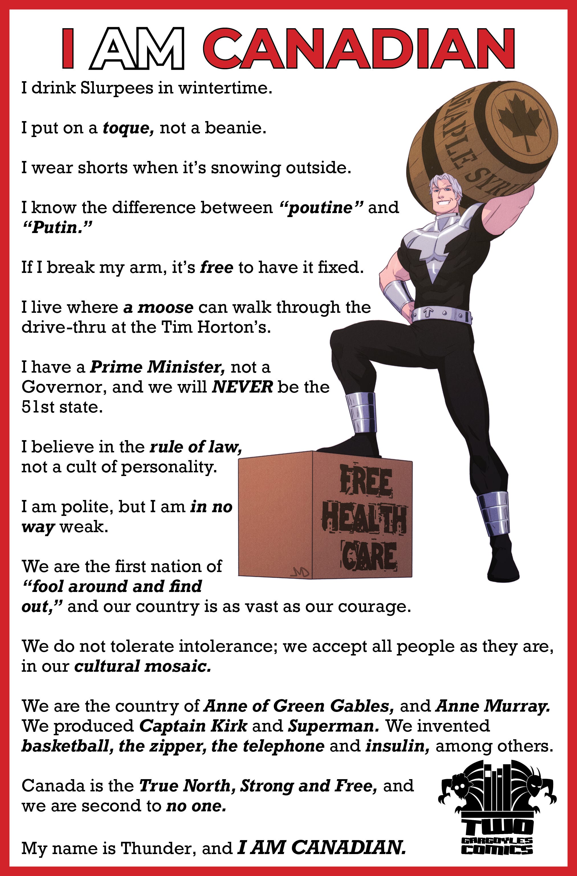 I AM (a) CANADIAN (super hero) - by Two Gargoyles Comics
